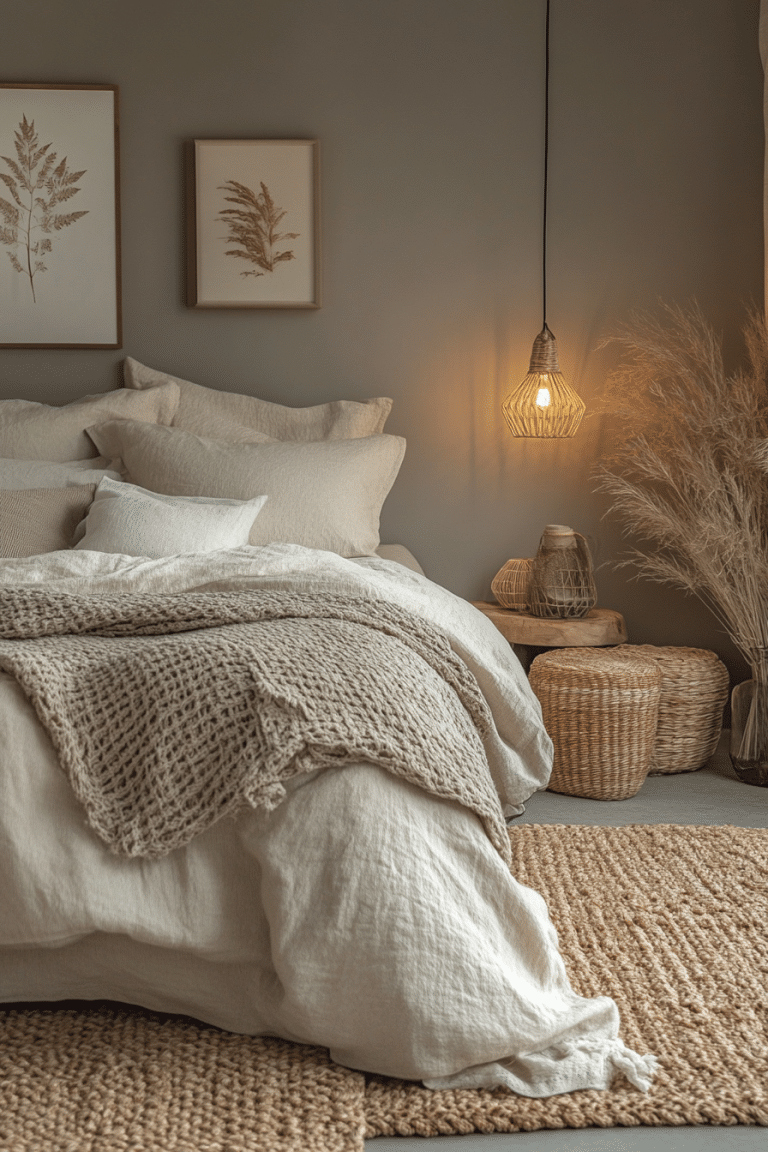 19 Grey Boho Bedroom Ideas to Bring Serenity and Style to Your Home - Balanced Hearth